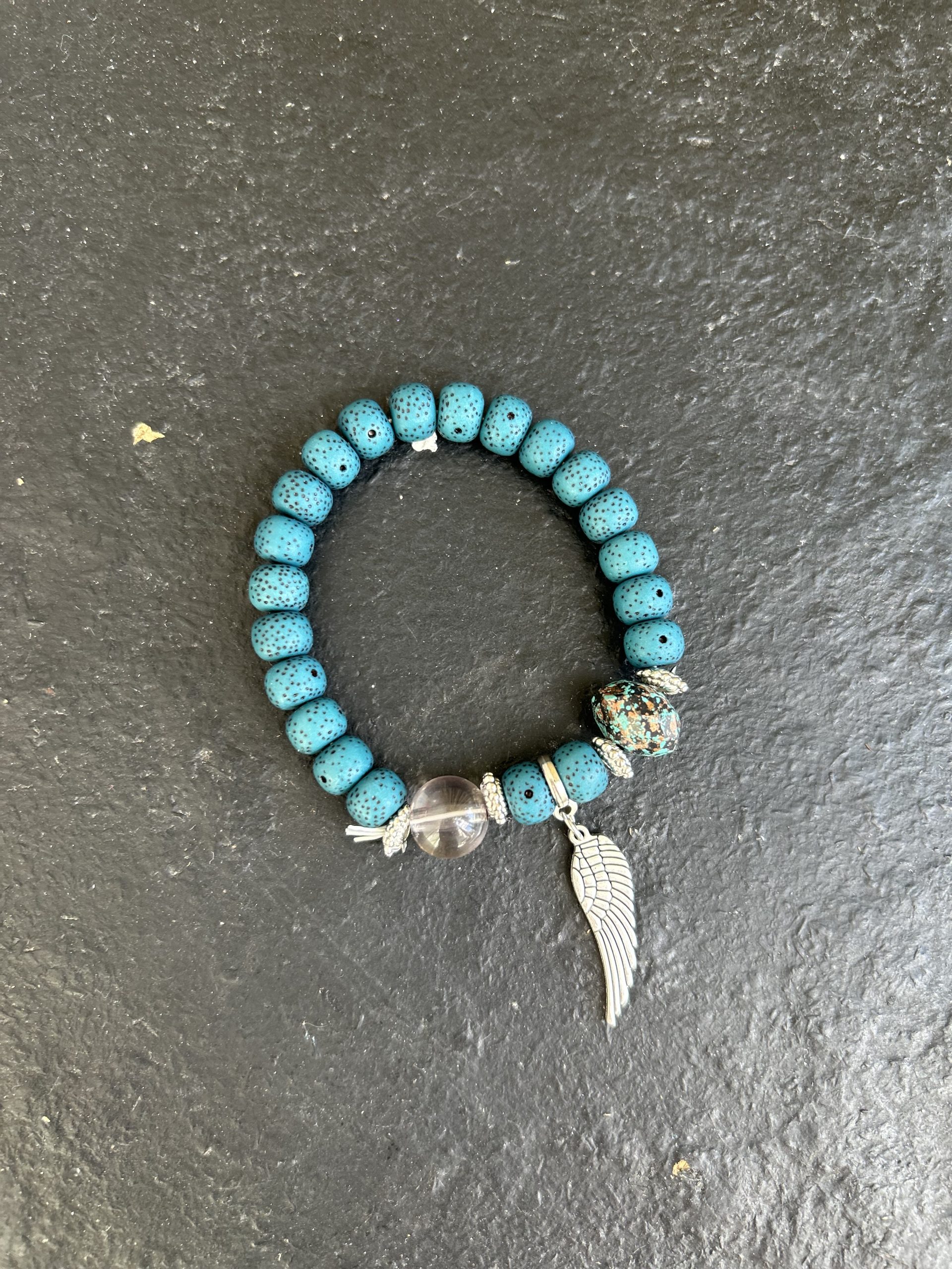 Blue feather Bracelet - Balden Creations